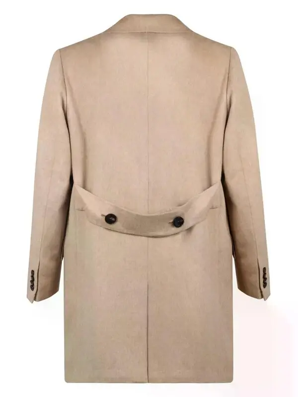 Kiton Single-breasted Cashmere Blend Coat - Neutrals