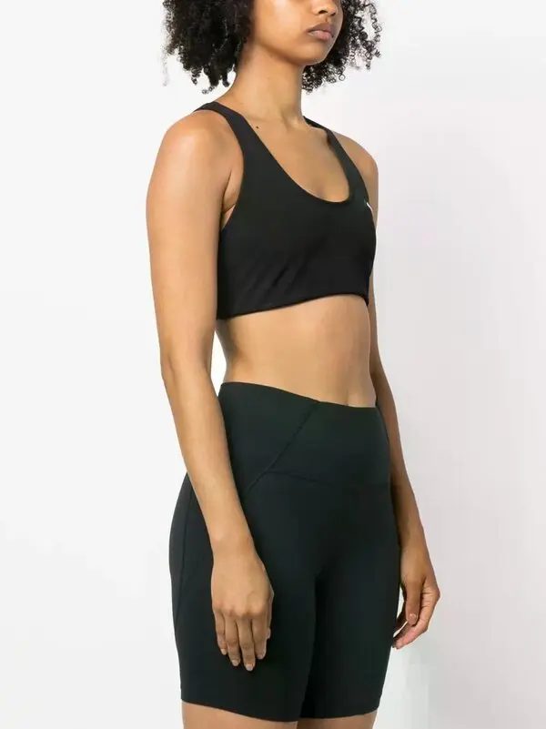 SPORTY & RICH Serif Logo-patch Ribbed Bra