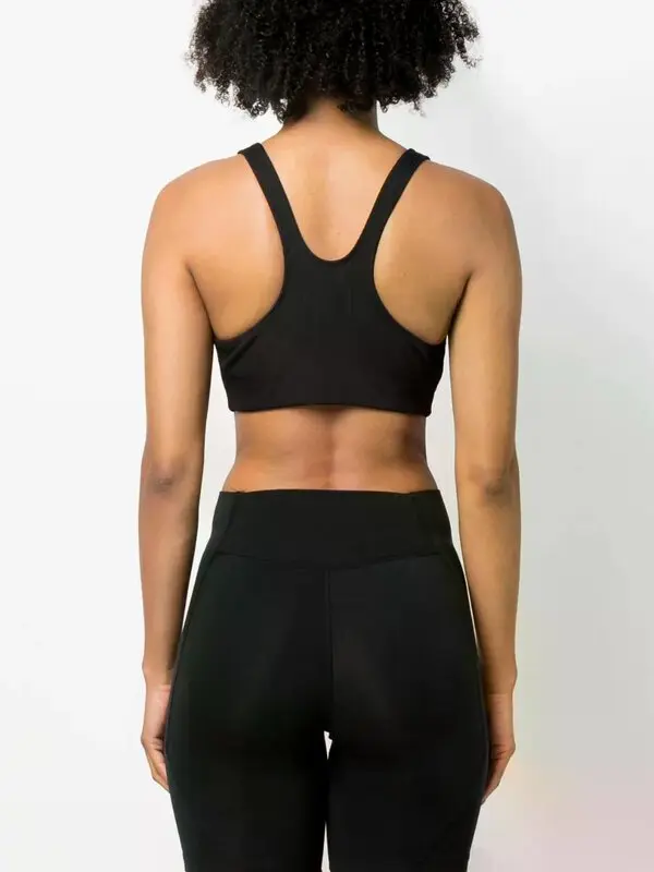 SPORTY & RICH Serif Logo-patch Ribbed Bra