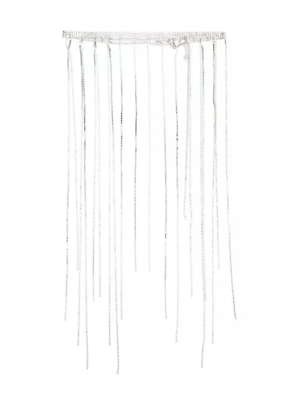 LOULOU Crystal-embellished Drop Belt - Silver