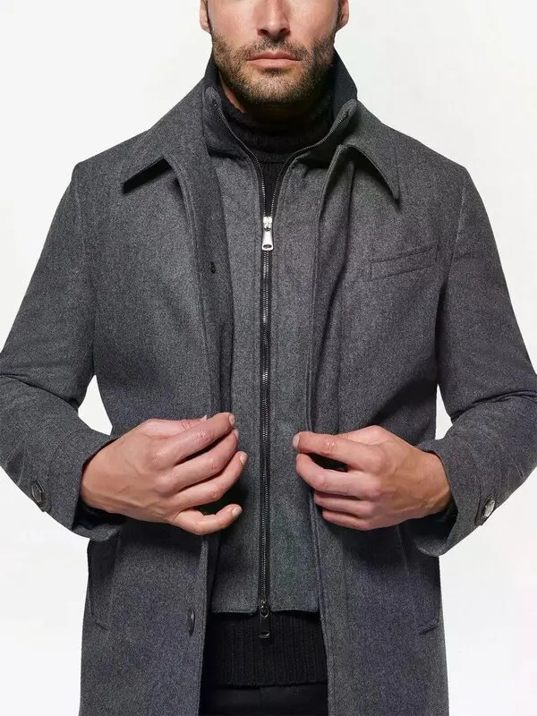 NORWEGIAN WOOL Down-lined Wool Coat