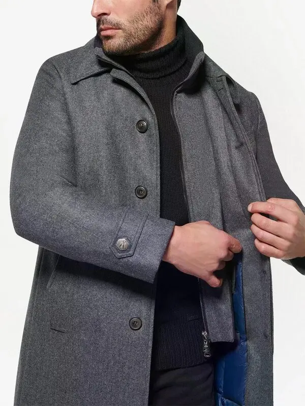 NORWEGIAN WOOL Down-lined Wool Coat
