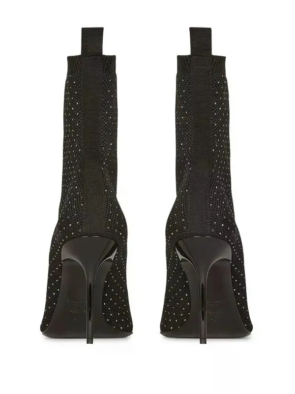 Balmain Skye Stretch-knit Ankle Boots