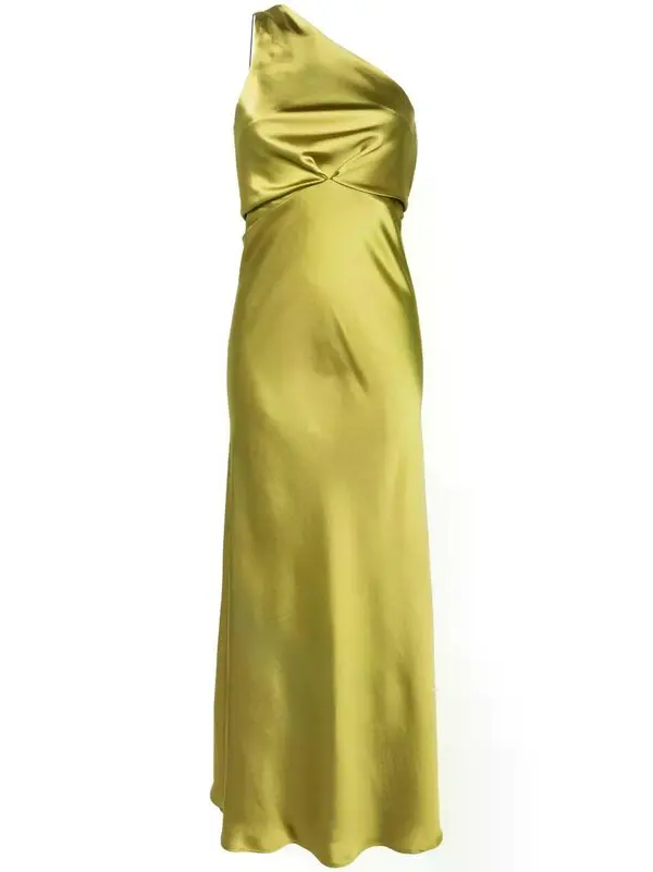 BLANCA VITA One-shoulder Satin Gown
