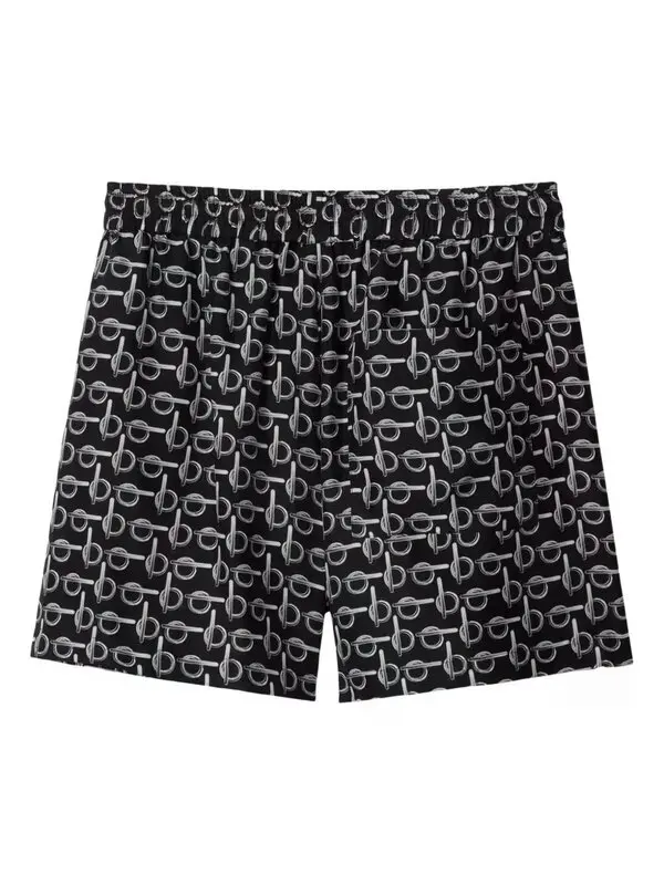 Burberry B-print Silk Shorts