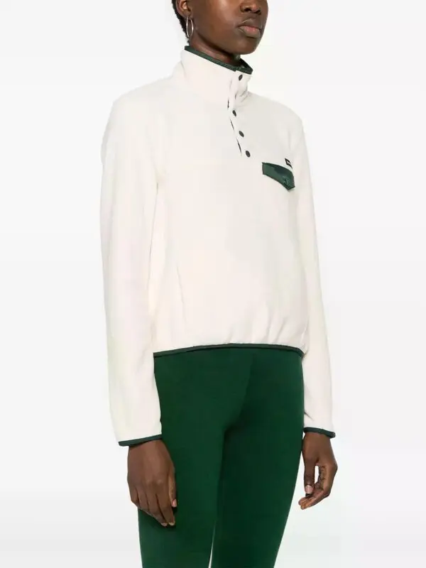 SPORTY & RICH Logo-patch Fleece Top
