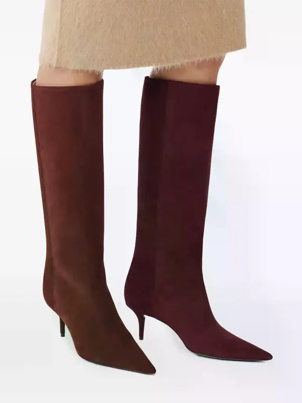 Fabiana Filippi Pointed Suede Knee-length Boots