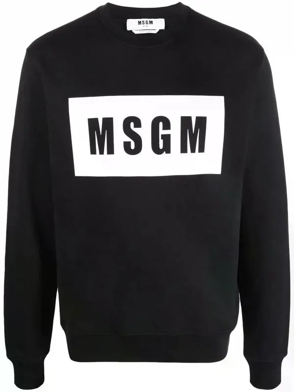 MSGM Logo-print Sweatshirt - Black