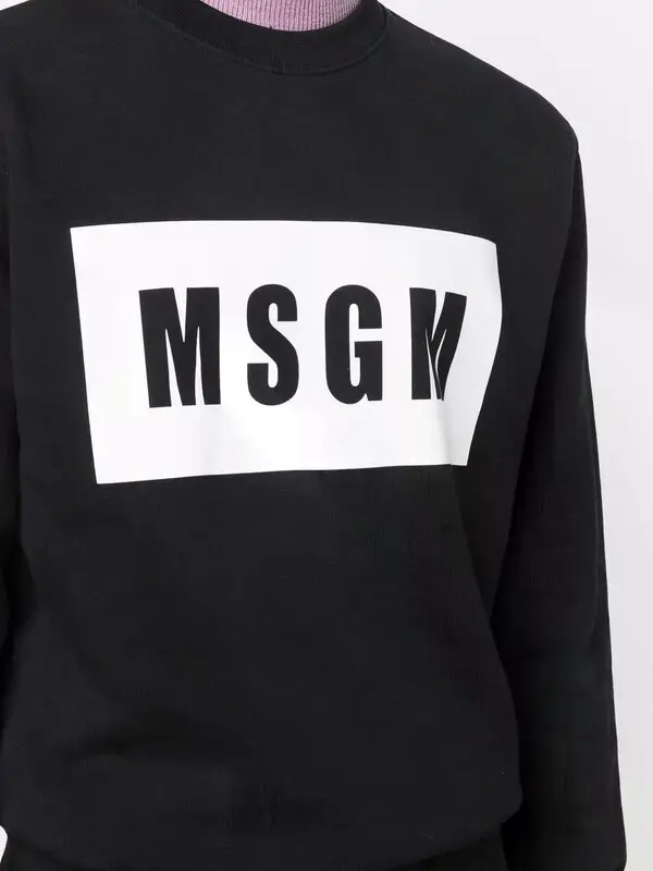 MSGM Logo-print Sweatshirt - Black
