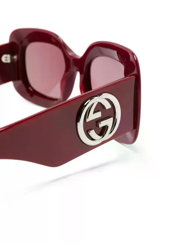 Gucci Rectangle-frame Sunglasses - Brown
