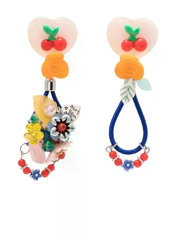 AMIR SLAMA Cherry-motif Drop Earrings - Multicolour