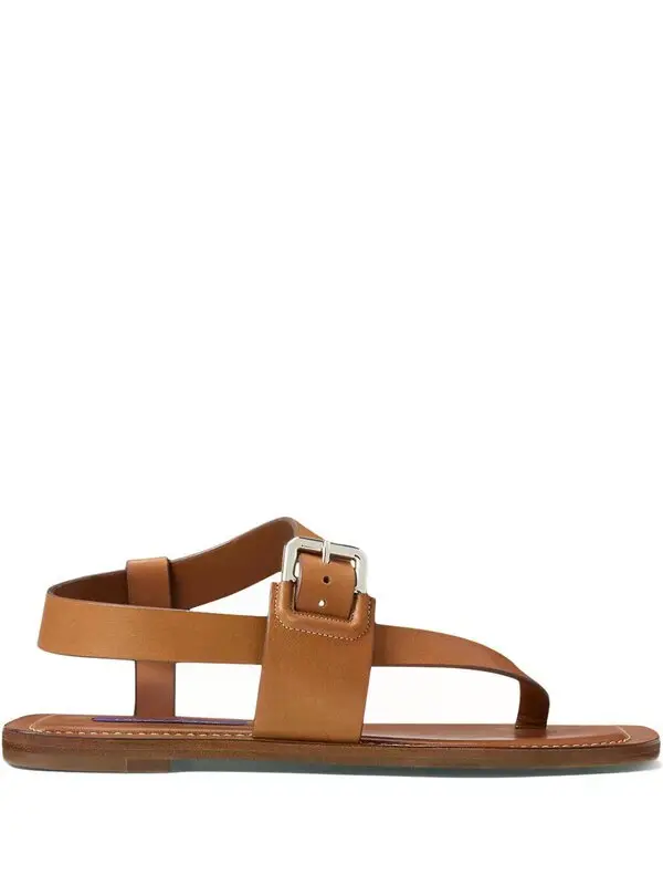 Ralph Lauren Payton T-bar Sandals - Brown