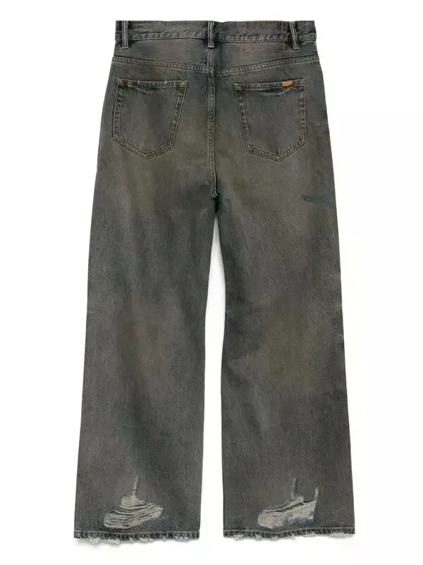 CROQUIS Wide-leg Ripped Jeans