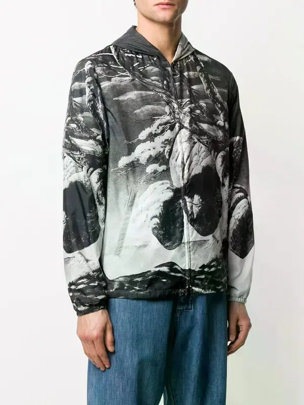 Valentino Garavani Floating Island Zipped Hooded Jacket