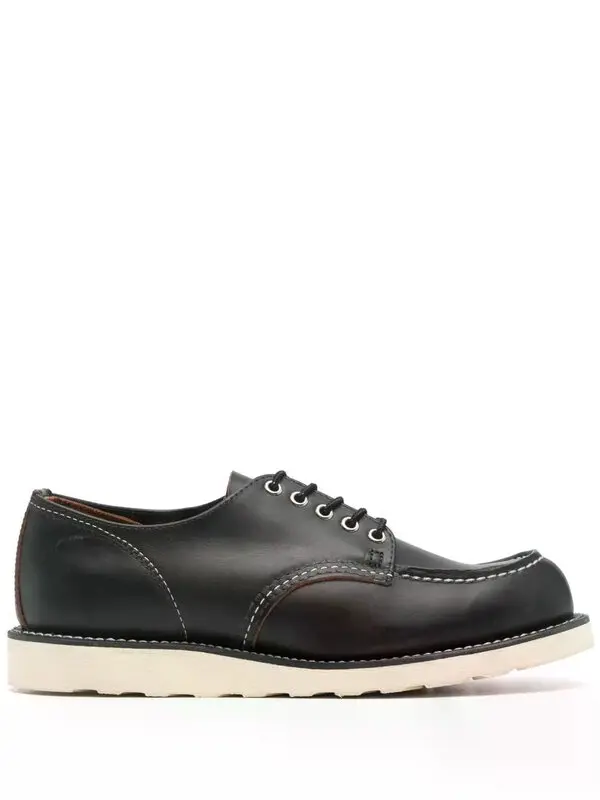 Red Wing Contrast Stitch Lace-up Boat Shoes - Black
