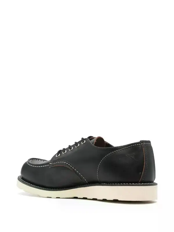 Red Wing Contrast Stitch Lace-up Boat Shoes - Black