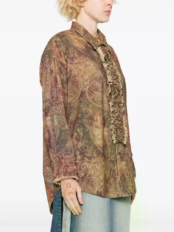 R13 Drop Neck Tuxedo Shirt