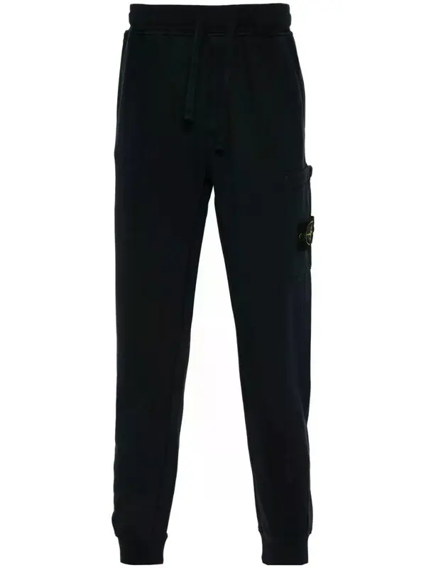 Stone Island Patch-pocket Drawstring Trousers - Blue