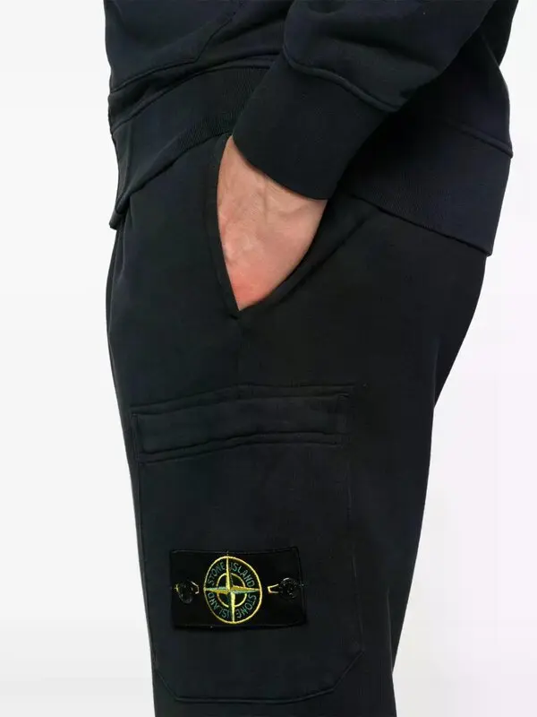 Stone Island Patch-pocket Drawstring Trousers - Blue