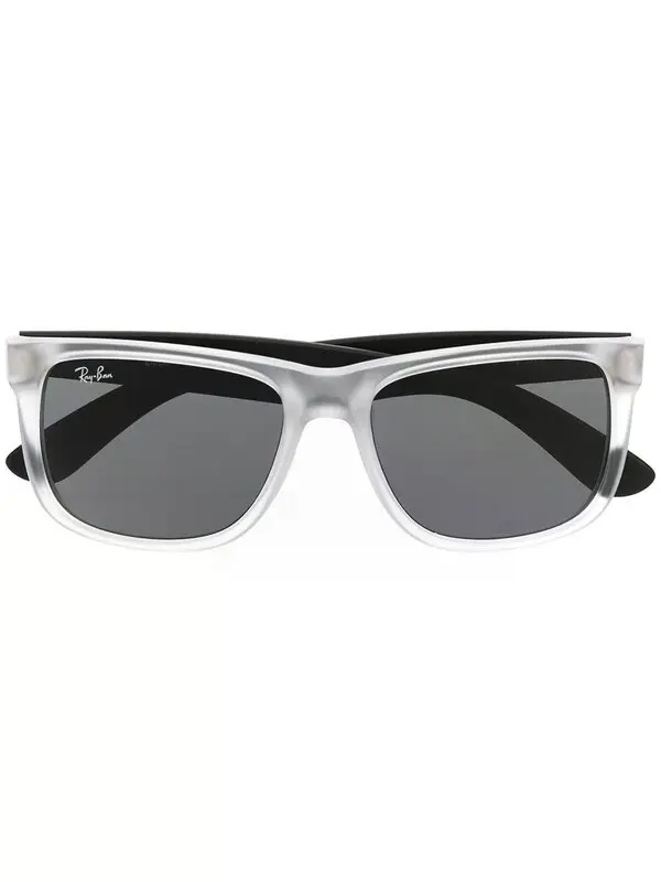Ray-ban Justin Classic Rectangular Frame Sunglasses - Grey