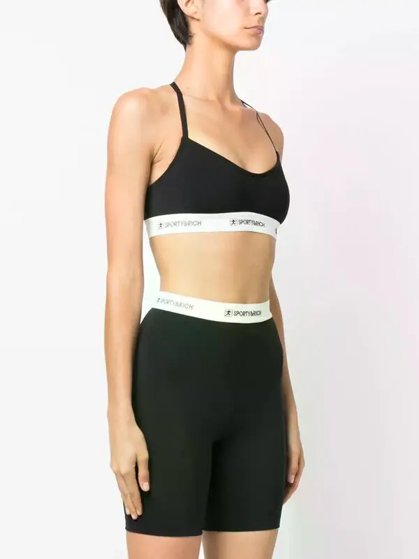 SPORTY & RICH Logo-underband Crop Top