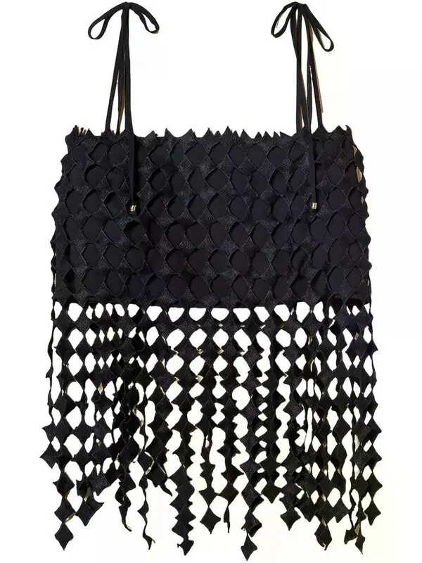 TWINSET Embroidered Top - Black