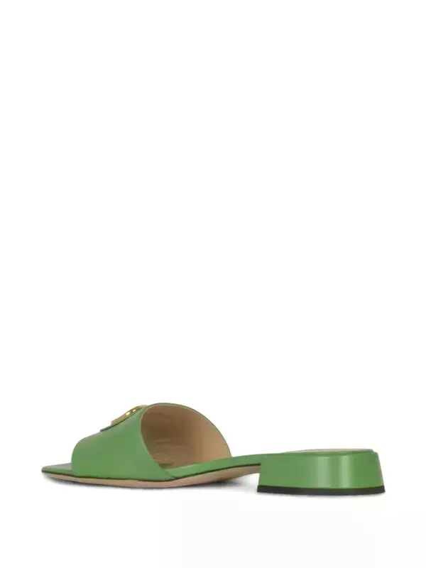 Valentino Garavani Vlogo Signature Calfskin Slide Sandals