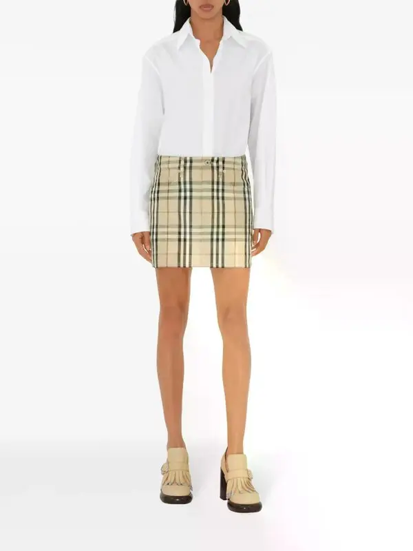 Burberry Check-pattern Mini Skirt