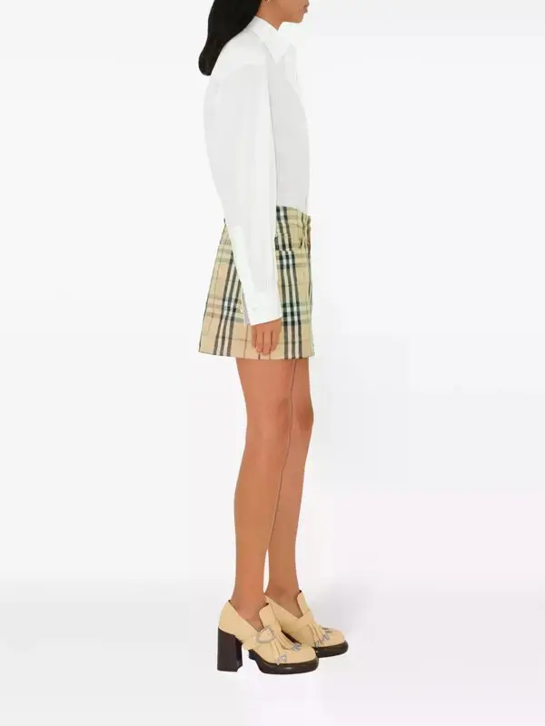 Burberry Check-pattern Mini Skirt