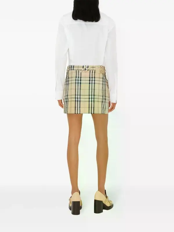 Burberry Check-pattern Mini Skirt