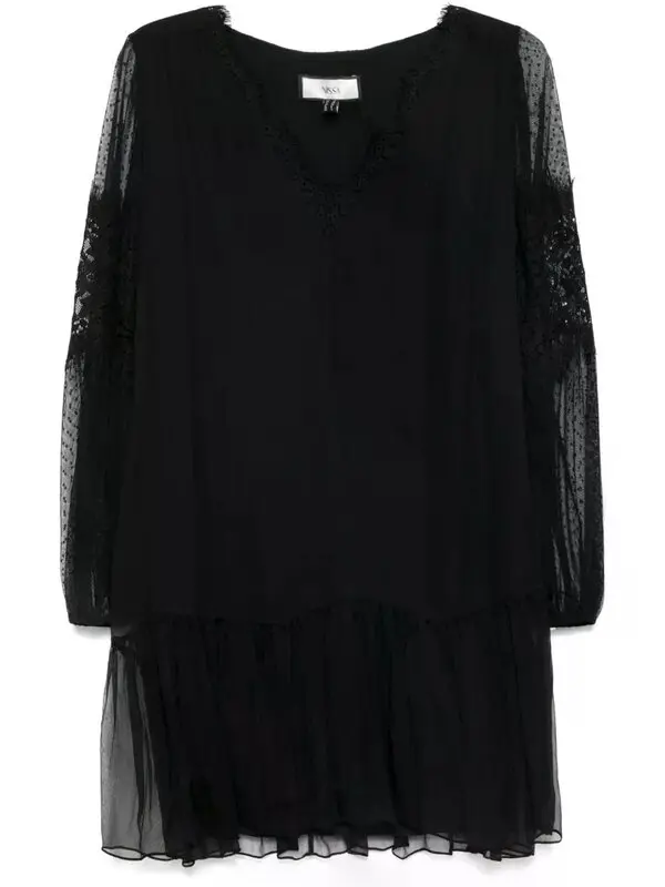 NISSA Semi-sheer Sleeve Mini Dress