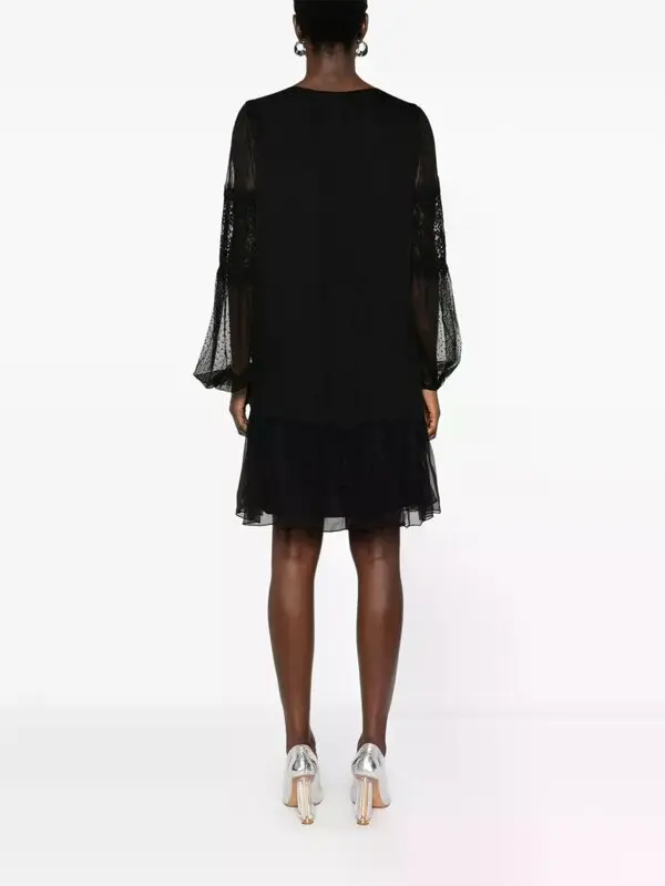 NISSA Semi-sheer Sleeve Mini Dress
