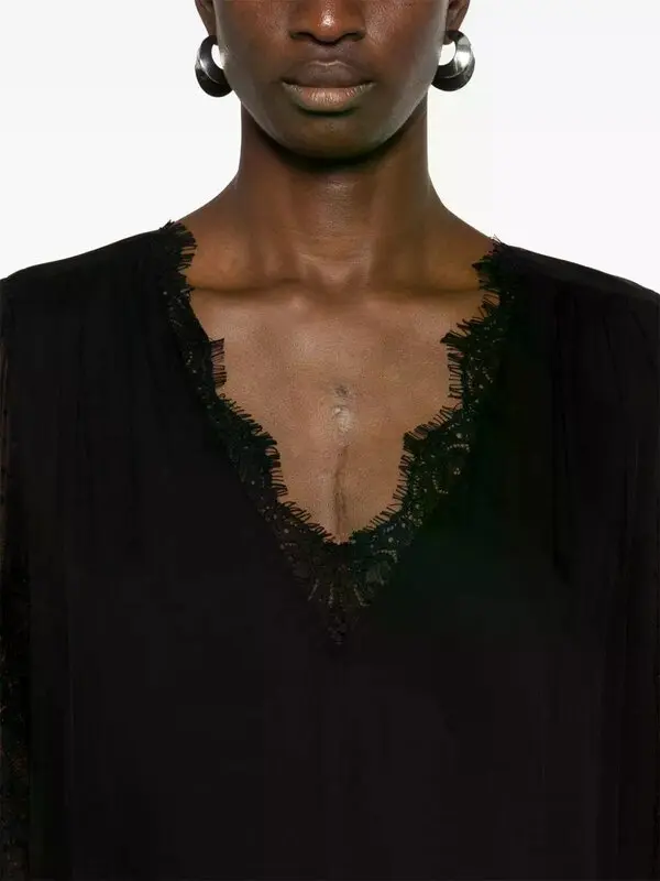 NISSA Semi-sheer Sleeve Mini Dress