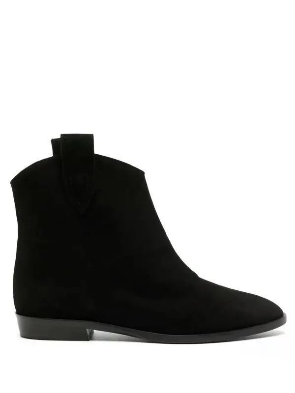 Roberto Festa Suede Cowboy Ankle Boots - Black