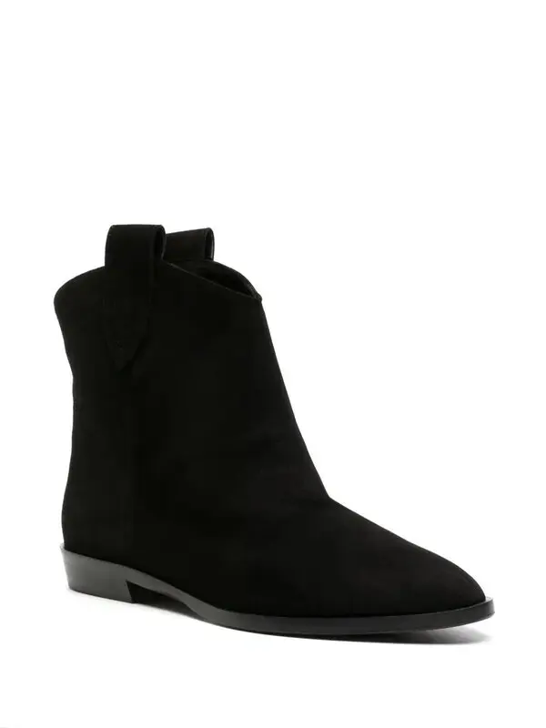 Roberto Festa Suede Cowboy Ankle Boots - Black