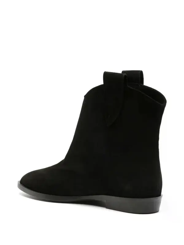 Roberto Festa Suede Cowboy Ankle Boots - Black