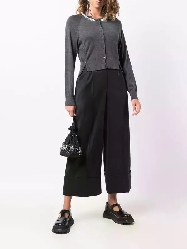 Simone Rocha Cropped Wide-leg Trousers