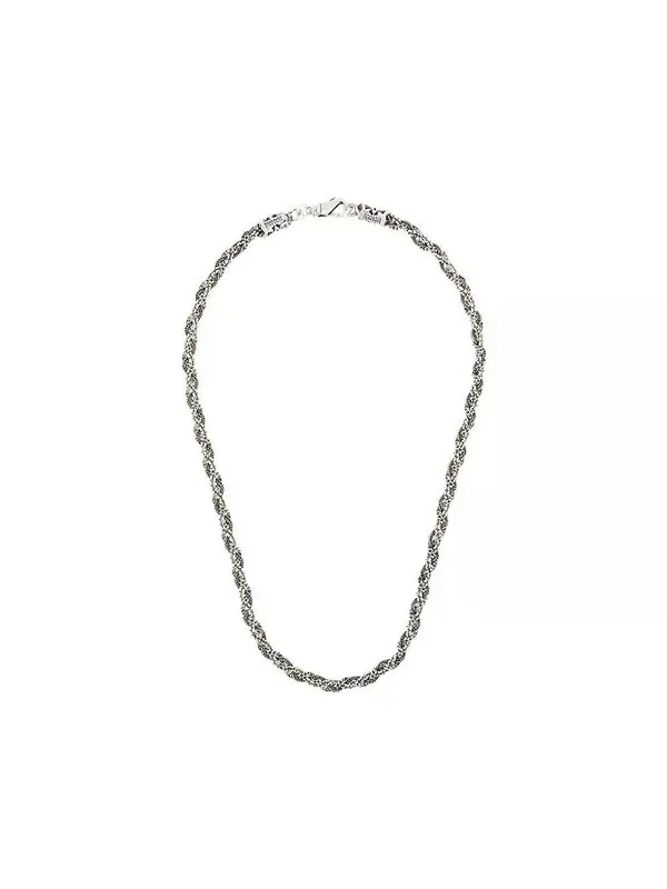 Emanuele Bicocchi Braided Sterling Necklace - Silver