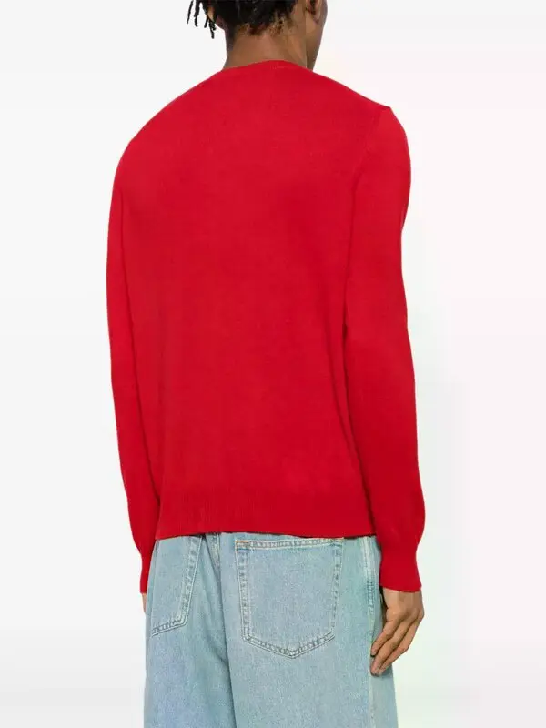 Play Comme Des Garcon Wool Cardigan With Logo Patch