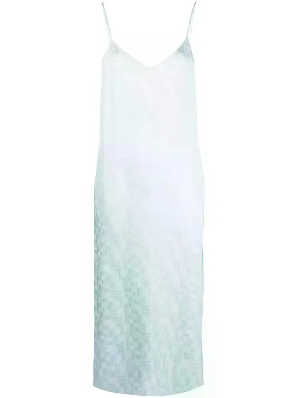 Palm Angels Monogram-print Slip Dress