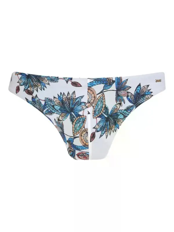 AMIR SLAMA Floral-print Swim Trunks - White