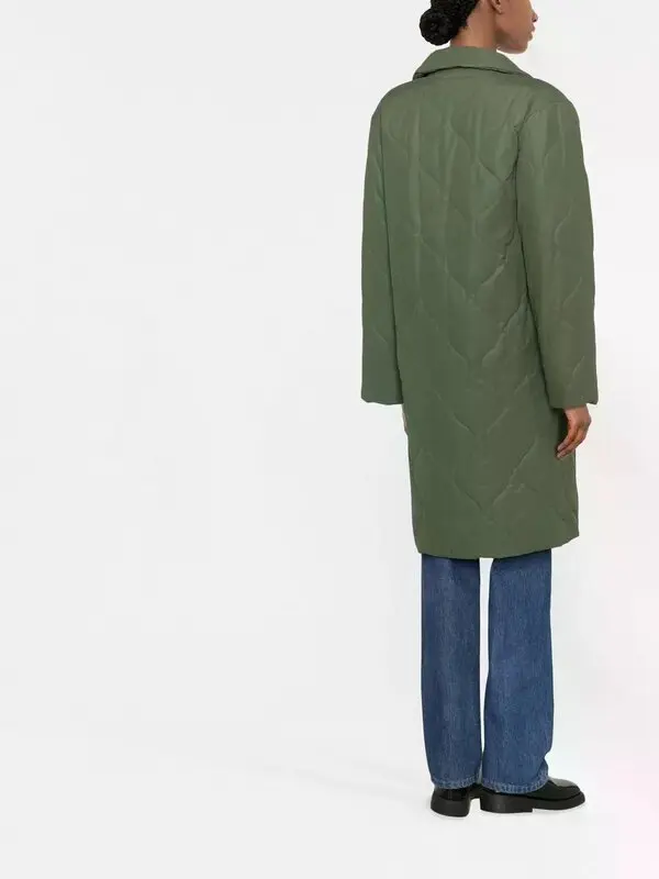 A.p.c. Single-breasted Quilted Coat