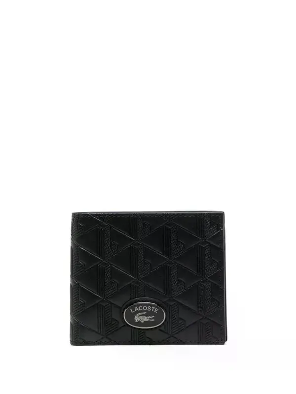 Lacoste Logo-plaque Leather Wallet - Black