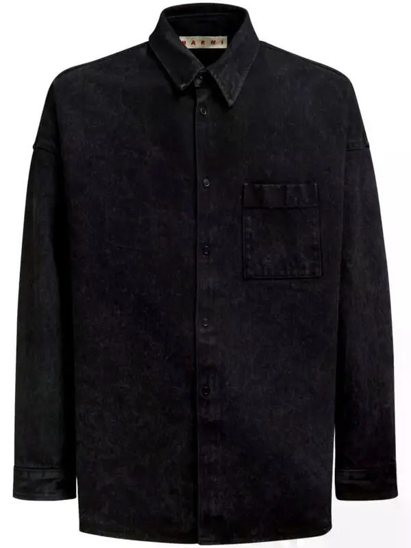 Marni Logo-patch Cotton Shirt
