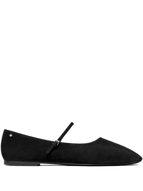 Tory Burch Suede Ballet Flats - Black