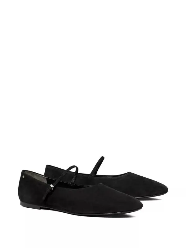 Tory Burch Suede Ballet Flats - Black