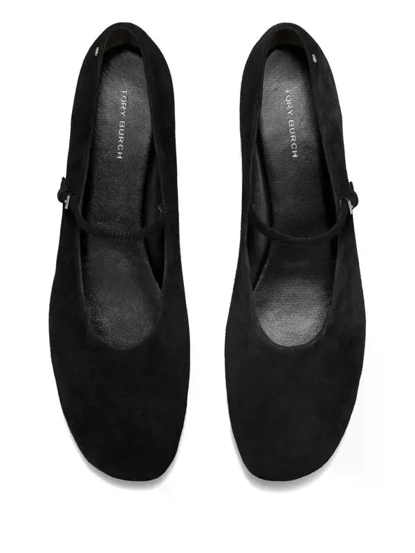Tory Burch Suede Ballet Flats - Black
