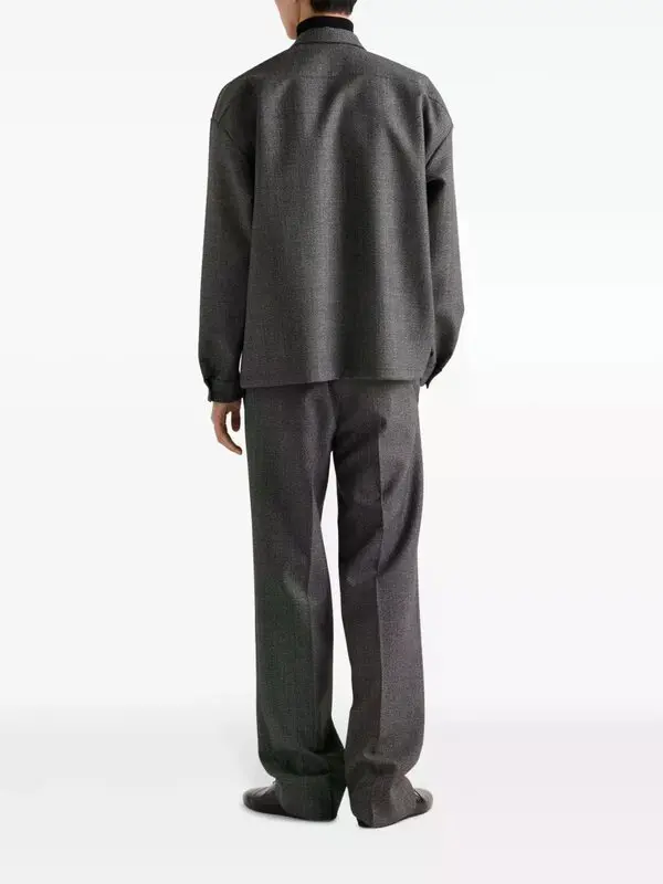 Prada Houndstooth Wool Trousers