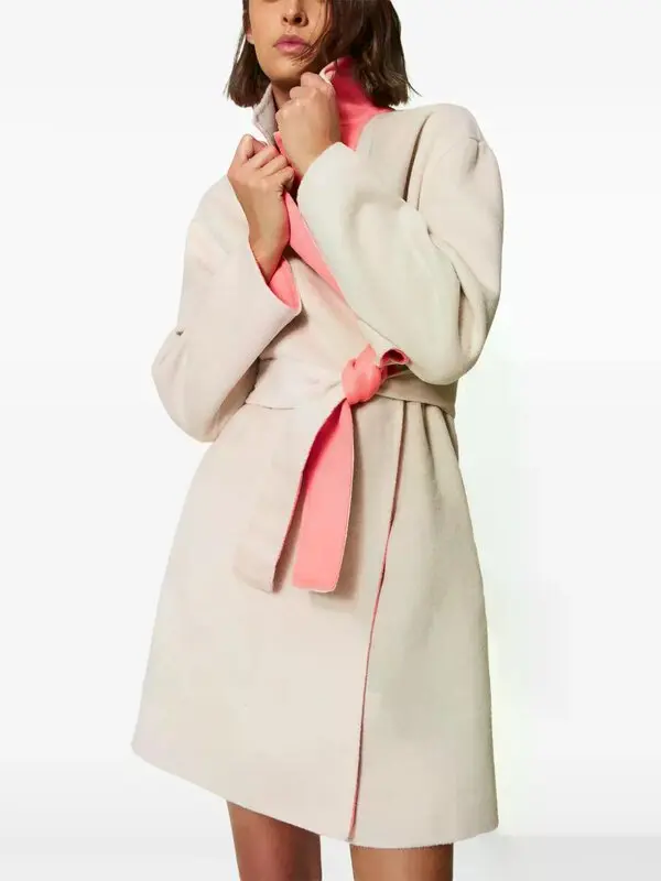 TWINSET Reversible Coat With Detachable Belt