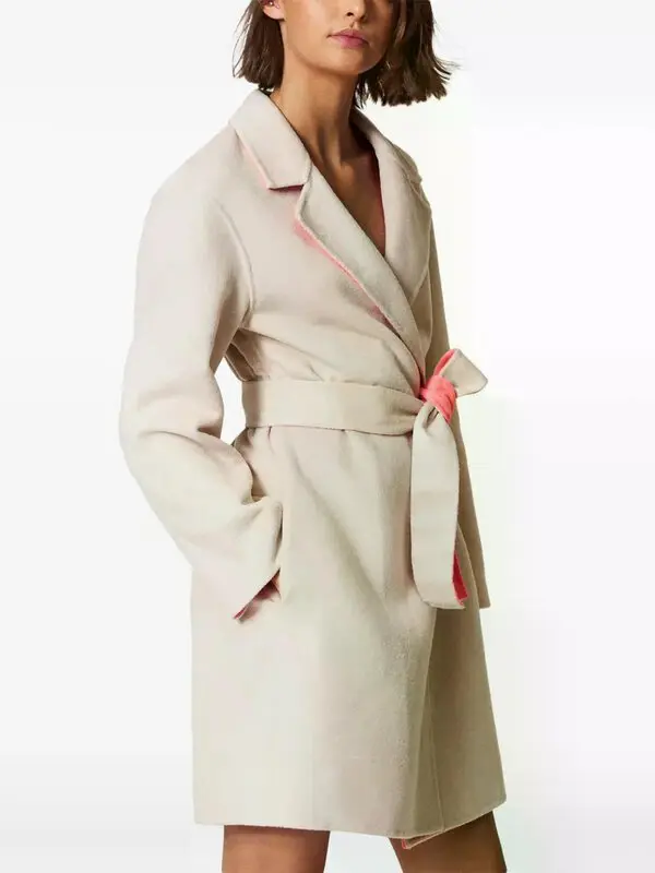 TWINSET Reversible Coat With Detachable Belt